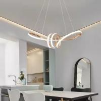 China Nordic New Design Colored Pendant Light Restaurant Suspended Pendant Lamp Modern Art Twisted Design Creative Wave LED Chandelier for sale