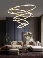China Five Ring Hanging Home Decoration Led Chandelier Ring Acrylic Luxury Ceiling Ring Chandelier for sale