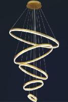 China Five Ring Hanging Home Decoration Led Chandelier Ring Acrylic Luxury Ceiling Ring Chandelier for sale