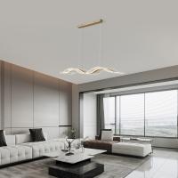 China Nordic Chandelier Modern Luxury Large Long Strip Wave Shape Acrylic Lamp Bar Hotel Home Decorative Chandelier Hanging Lamp for sale