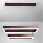 China Double Small Living Room Led Chandelier Modern Simple Rectangular Nordic Lighting Lobby Restaurant Bar Hanging Lighting for sale