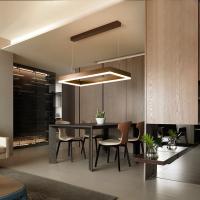 China Double Small Living Room Led Chandelier Modern Simple Rectangular Nordic Lighting Lobby Restaurant Bar Hanging Lighting for sale
