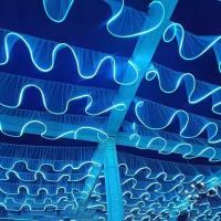 China White Light S Strip Wedding Ceiling Curtain For Dance Hall Wedding Event Party Hall Decor With Led Light Strip for sale
