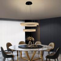 China Beautiful Translucent Living Room Dining Room Chandelier Two Ring Study Bedroom Acrylic Chandelier for sale