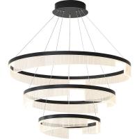 China Three Ring Study Bedroom Acrylic Chandelier Beautiful Translucent Living Room Dining Room Chandelier for sale