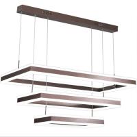 China Modern Simple Square Geometric Art Creative Stainless Steel Chandelier for sale