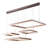China Modern Simple Square Geometric Art Creative Stainless Steel Chandelier for sale
