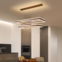 China Modern Simple Square Geometric Art Creative Stainless Steel Chandelier for sale