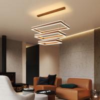 China Modern Simple Square Geometric Art Creative Stainless Steel Chandelier for sale