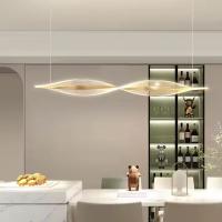 China Dining Modern Branch Acrylic Shade Chandelier Hanging Gold Lamp For Restaurant LED Linear Pendant Light For Home for sale