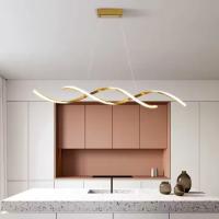 China Strip Aluminum Creative Light Personalized Designer Artistic Chandelier Villas Apartments Hotels for sale