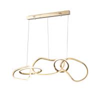 China Golden Cross Ring Chandelier Luxury Hanging Lamps Modern LED Circle Ring Pendant Lights for sale