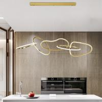 China Golden Cross Ring Chandelier Luxury Hanging Lamps Modern LED Circle Ring Pendant Lights for sale