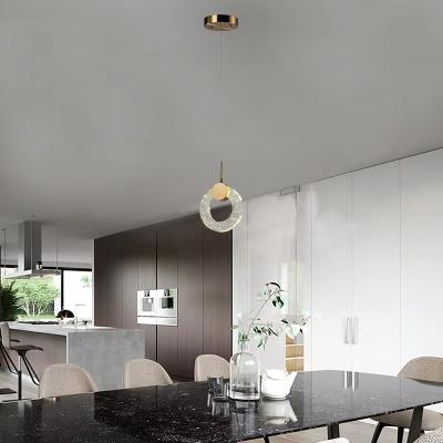 China Minimalist Light Luxury Master Bedroom Bedside Chandelier Net Red Background Wall Crystal Lamp Long Line Bar Small Chandelier Modern Simple for sale