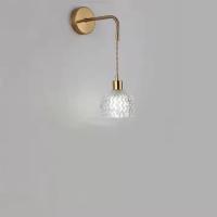 China Minimalist Aluminum Acrylic Led Sconces Living Room Bedroom Bedside Modern Spherical Sconces for sale