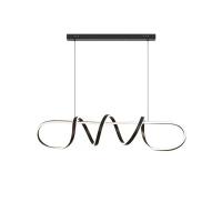 China Special Smart Restaurant Nordic Simple Modern Light Luxury Strip Lamp Word Cream Wind Led Bar Chandelier for sale