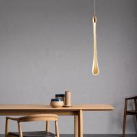 China Raindrop Golden Single Head Small Chandelier Luxury Copper Glass Led Hanging Lamp Nordic Simple Bedside Pendant Light for sale