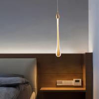 China Raindrop Golden Single Head Small Chandelier Luxury Copper Glass Led Hanging Lamp Nordic Simple Bedside Pendant Light for sale