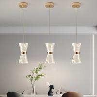 China Modern Living Room Led Mounted Lamp Bright Transparent Bedroom Bedside Decoration Acrylic Pendant Light for sale