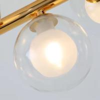 China Double Lampshade Nordic Molecular Lamp Magic Bean Glass Living Room Chandelier Personality Creative Dining Room Postmodern Simple Bedroom Light Luxury Lights for sale
