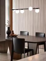 China White Lampshade Nordic Molecular Lamp Magic Bean Glass Living Room Chandelier Personality Creative Dining Room Post-modern Simple Bedroom Light Luxury Lights for sale