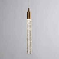 China Minimalist Luxury Style Single Hanging Cylinder Shade Bedside Drop Light Crystal Pendant Light Modern for sale