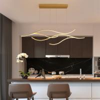 China Modern Minimalist Creative Linear Long Strip Dining Room Chandelier For Restaurant for sale