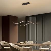 China Modern Minimalist Creative Linear Long Strip Dining Room Chandelier For Restaurant for sale