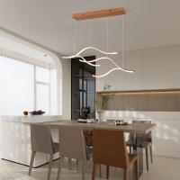 China Modern Minimalist Creative Linear Long Strip Dining Room Chandelier For Restaurant for sale