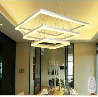 China Three Story Square Modern Minimalist Style Dining Room Chandelier Personality Creative Square Family Atmosphere Living Room Light Adjustable Master Bedroom Study Light for sale