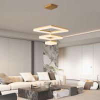 China Three Story Square Modern Minimalist Style Dining Room Chandelier Personality Creative Square Family Atmosphere Living Room Light Adjustable Master Bedroom Study Light for sale