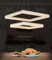 China Double Square Modern Contracted Style Dining Room Chandel Personality Creative Square Family Atmosphere Living Room Lighting Adjusted Master Bedroom Study Lighting for sale