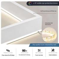 China Double Square Modern Contracted Style Dining Room Chandel Personality Creative Square Family Atmosphere Living Room Lighting Adjusted Master Bedroom Study Lighting for sale