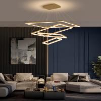China Acrylic Modern Simple Rectangular Nordic Lighting Hanging Lighting In Lobby Restaurant Bar for sale