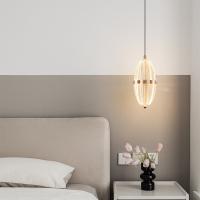 China Creative Aluminum Small Pendant Lamp Raised Lowered Creative Simple Modern Bedroom Headboard Designer Model Dining Room Bar Pendant Lamp for sale