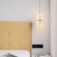 China Creative Aluminum Small Pendant Lamp Raised Lowered Creative Simple Modern Bedroom Headboard Designer Model Dining Room Bar Pendant Lamp for sale