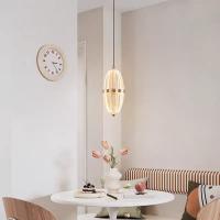 China Creative Aluminum Small Pendant Lamp Raised Lowered Creative Simple Modern Bedroom Headboard Designer Model Dining Room Bar Pendant Lamp for sale