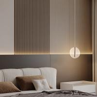 China Circular Acrylic Modern LED Chandelier Creative Interior Home Attic Bedroom Bedside Study Staircase Interior Decoration for sale