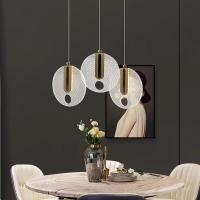 China Circular Acrylic Modern LED Chandelier Creative Interior Home Attic Bedroom Bedside Study Staircase Interior Decoration for sale