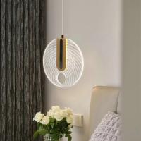 China Circular Acrylic Modern LED Chandelier Creative Interior Home Attic Bedroom Bedside Study Staircase Interior Decoration for sale