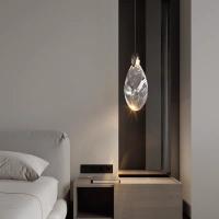 China Light Luxury Modern Bedroom Bedside Lamp Living Room Creative High Grade Sense Crystal Pendant Light Simple Restaurant Bar Small Chandelier for sale