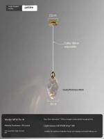 China Light Luxury Modern Bedroom Bedside Lamp Living Room Creative High Grade Sense Crystal Pendant Light Simple Restaurant Bar Small Chandelier for sale