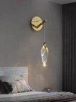 China Light Luxury Modern Bedroom Bedside Lamp Living Room Creative High Grade Sense Crystal Pendant Light Simple Restaurant Bar Small Chandelier for sale