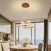China Home Living Room Dining Room Chandelier Ring Aluminum Modern LED Decorative Ceiling Pendant Lamp for sale