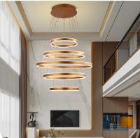 China Home Living Room Dining Room Chandelier Ring Aluminum Modern LED Decorative Ceiling Pendant Lamp for sale