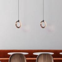 China Minimalist Circled Pendant Residence Decorative Simple Modern Lamps Hotel Restaurant Dinning Bedside Cafe Bar Chandelier Light for sale