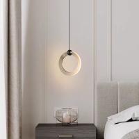 China Minimalist Circled Pendant Residence Decorative Simple Modern Lamps Hotel Restaurant Dinning Bedside Cafe Bar Chandelier Light for sale