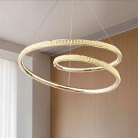 China Modern Simple Italian Light Luxury Living Room Dining Room Bedroom Chandelier Ring High Level Minimalist for sale