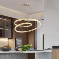 China Modern Simple Italian Light Luxury Living Room Dining Room Bedroom Chandelier Ring High Level Minimalist for sale