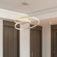 China Modern Simple Italian Light Luxury Living Room Dining Room Bedroom Chandelier Ring High Level Minimalist for sale